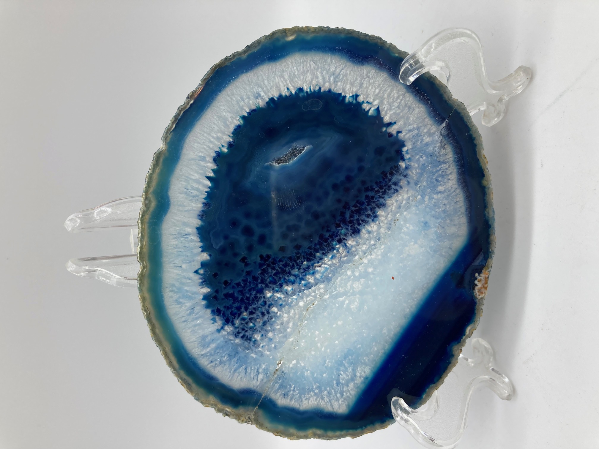 Blue Polished Slice of Stone Agate