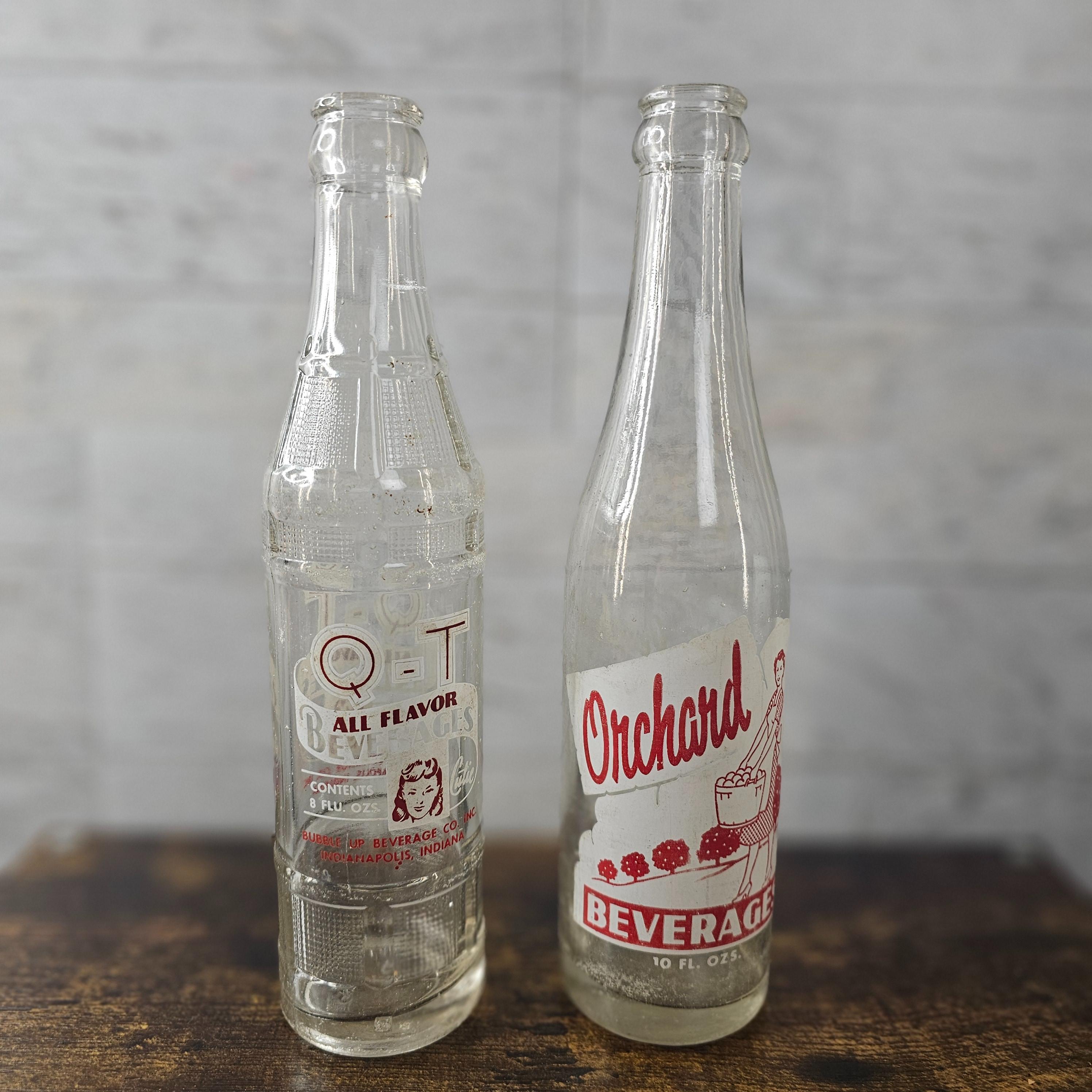 Vintage 1950's Soda Bottle Lot: Red/White Graphics Orchard Peach Soda ...