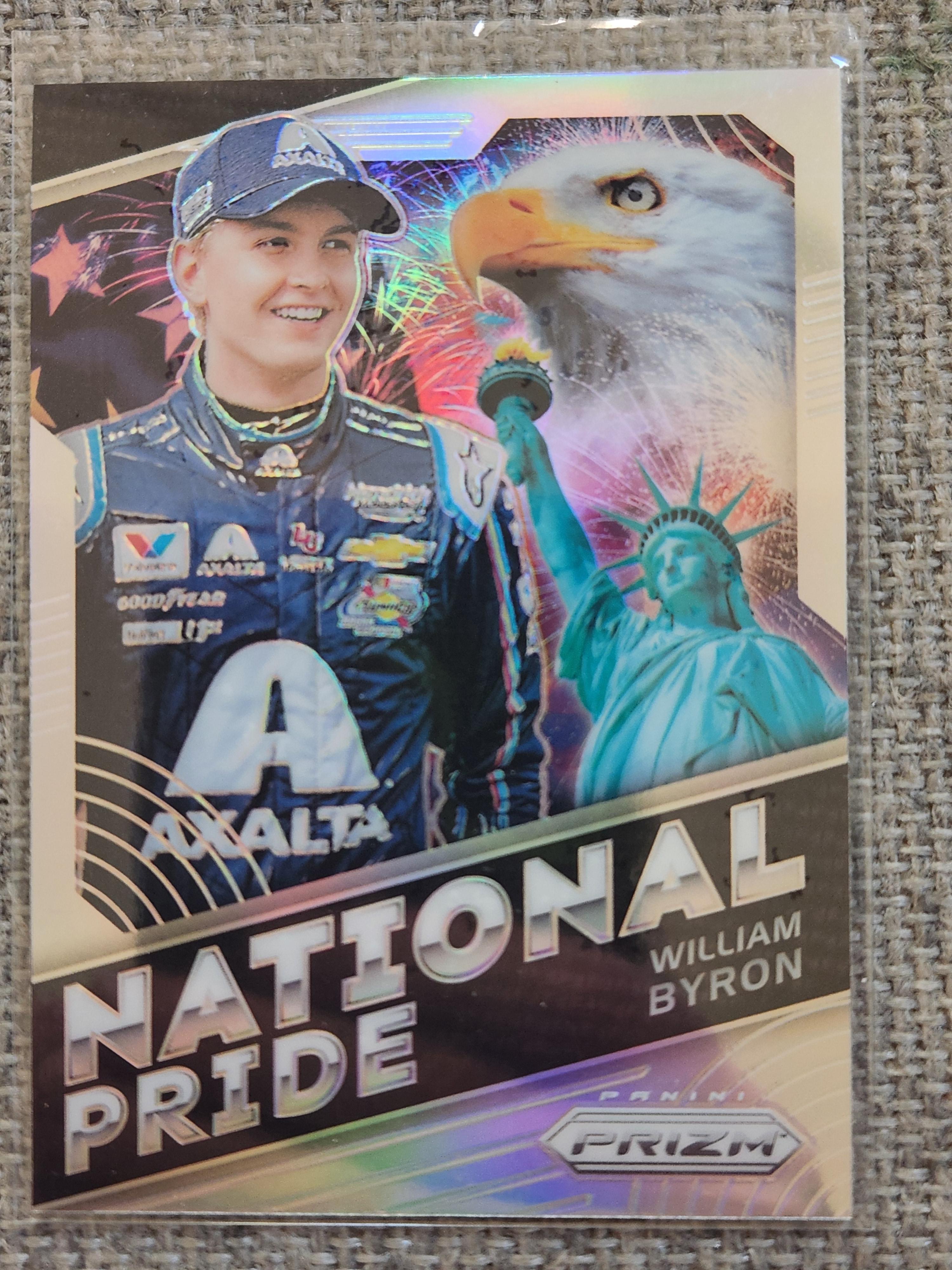 William Byron 2018 Prizm National Pride Silver Prizm Rookie Insert Card