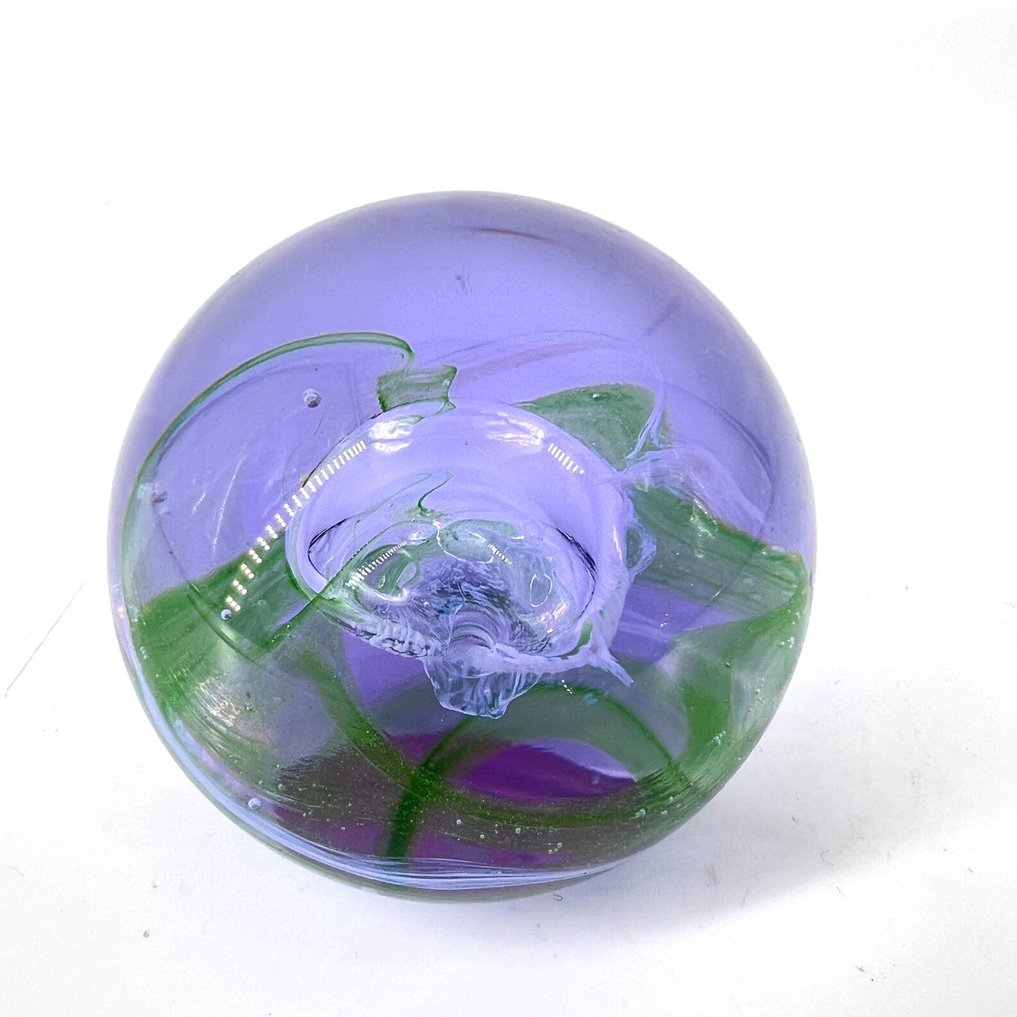Caithness Moon Crystal Neodymium Purple Glass Paperweight