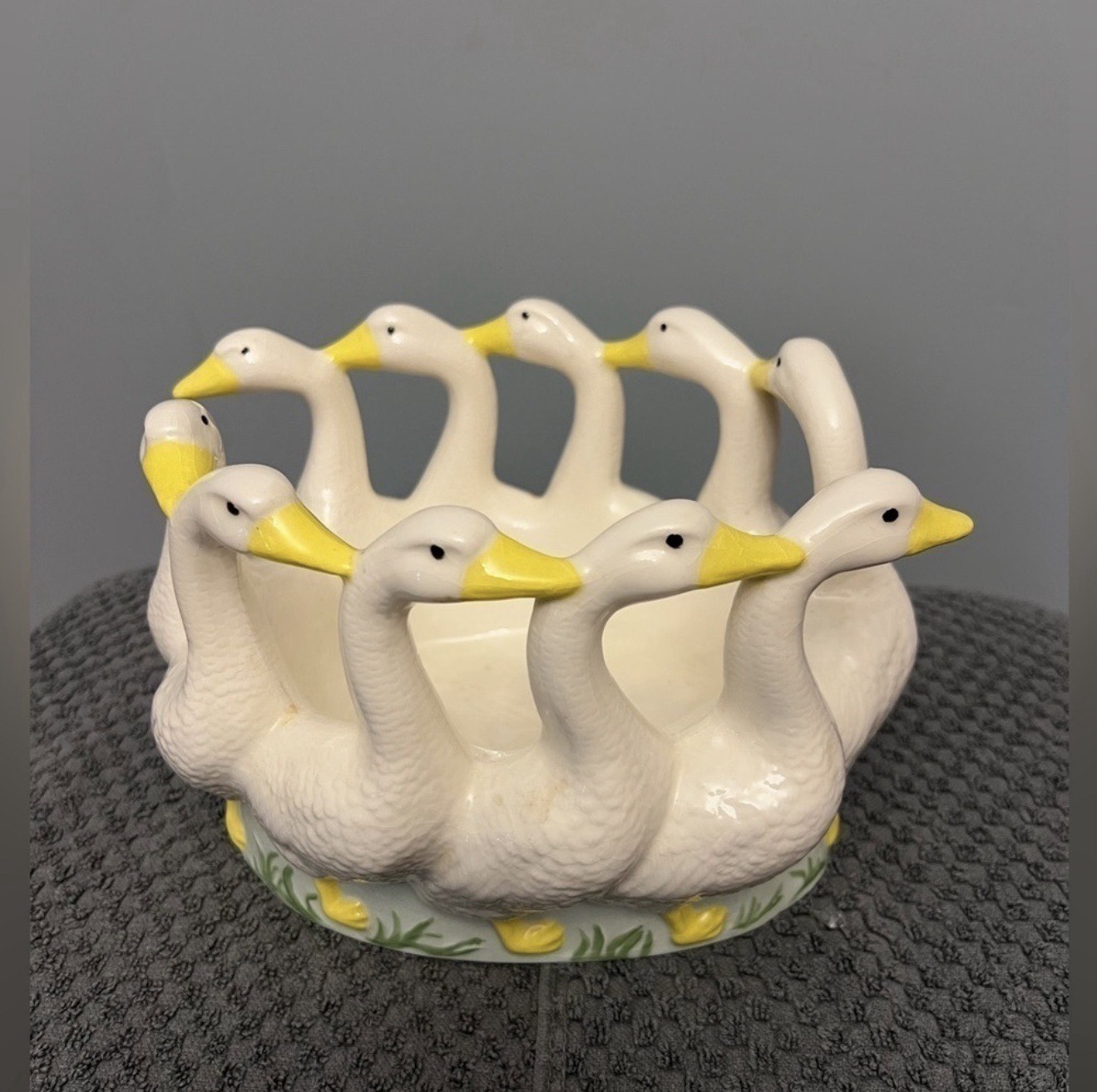 Vintage Porcelain Ducks Candy Dish