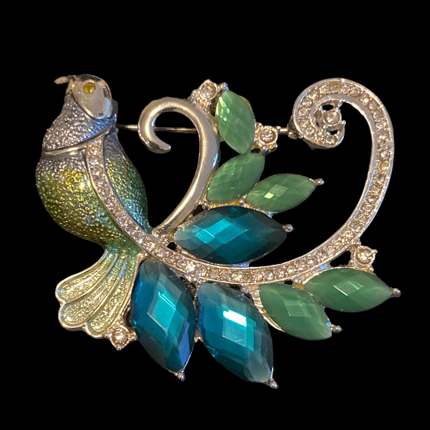 Vintage Silver Toned Napier Bird Brooch