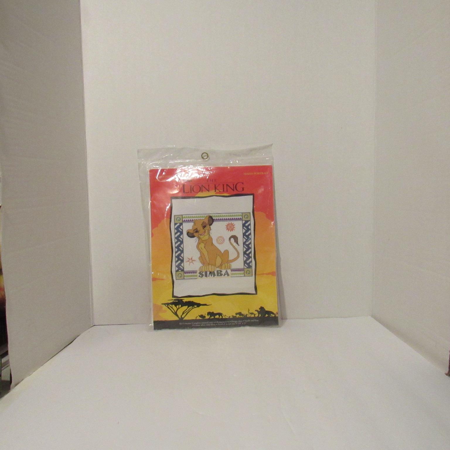 Vintage SIMBA PORTRAIT The Lion King Counted Cross Stitch Kit #38004 ...