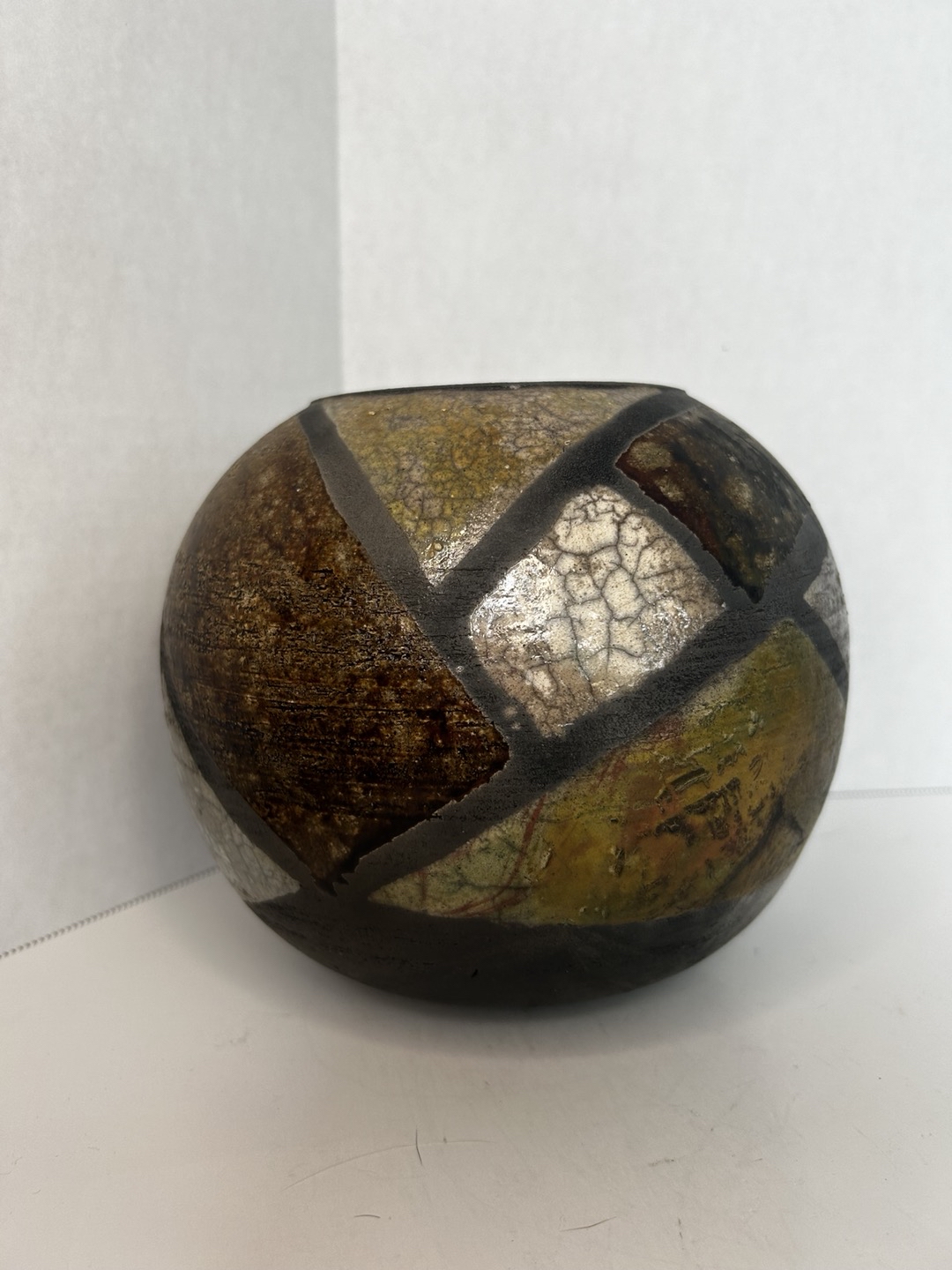 007 Large Studio Sphere Raku Vase