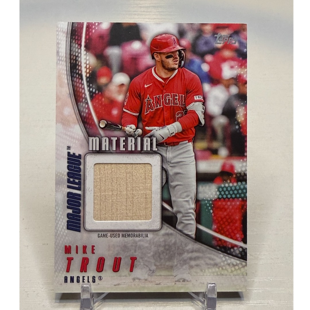 2025 Topps Series 1 Mike Trout Major League Material - Game Used Bat Relic