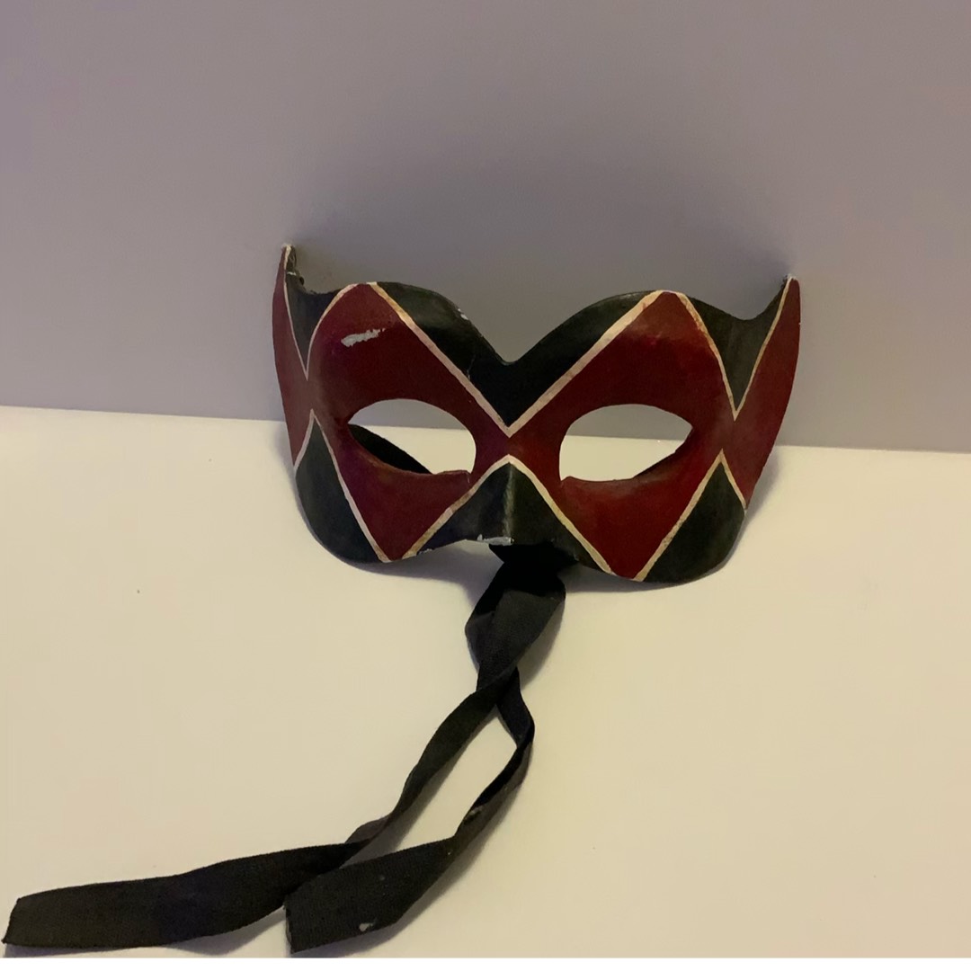 Beautiful Vintage Carnival Face Masquerade Mask Most Likely Made In ...