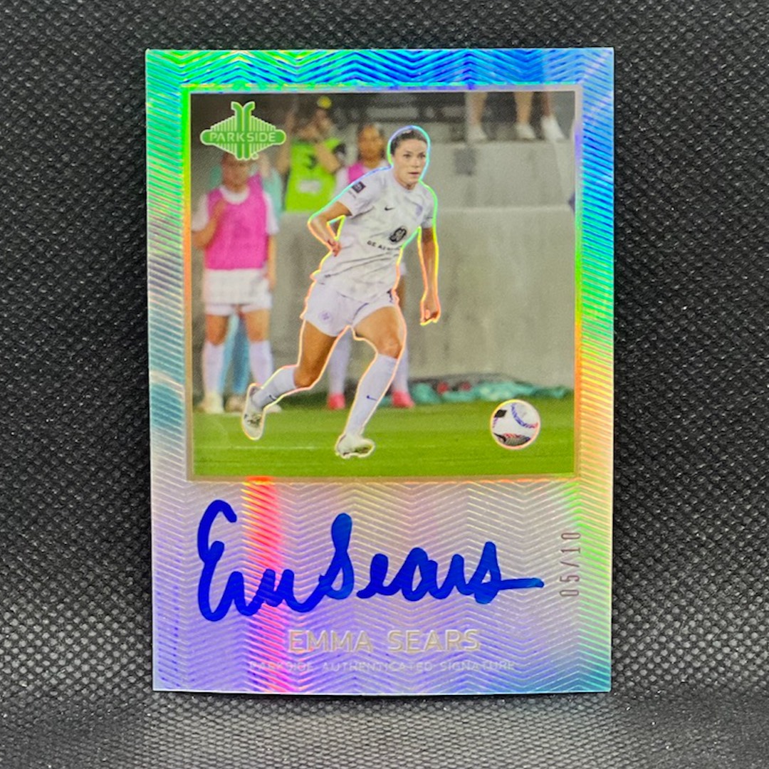 Emma Sears 2024 Parkside Pacific NWSL Blue Autograph /10 Soccer Card