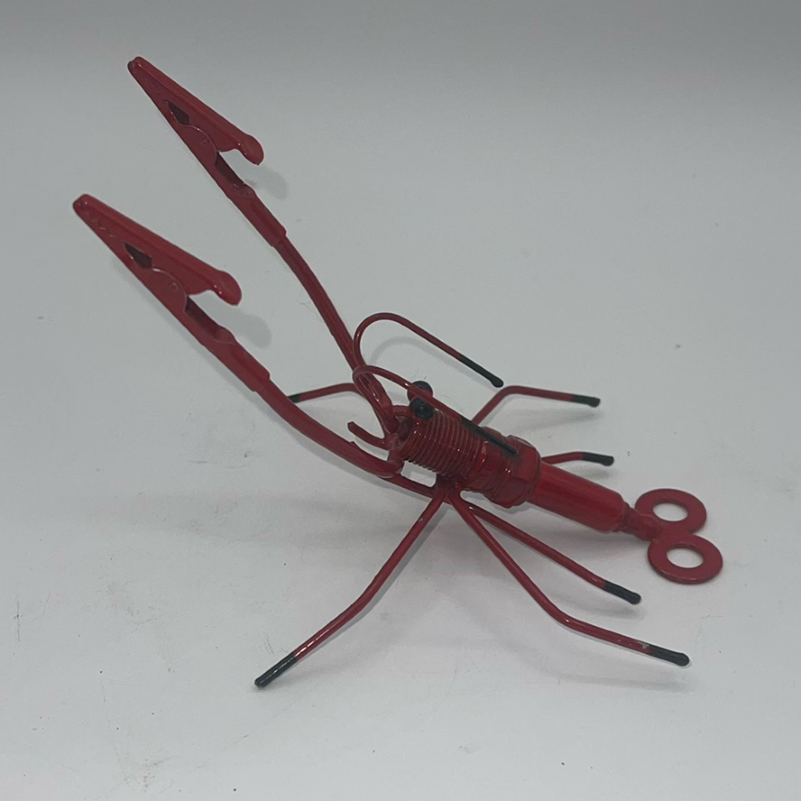 Metal Crawfish/shrimp Recipe Holder Red 6” X 4”