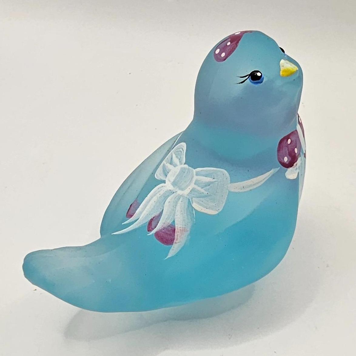 # 26. Fenton Limited Edition Art Glass Satin Hand Painted & Signed C ...