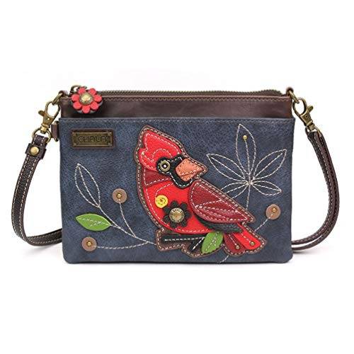 Chala Navy Convertible Crossbody Purse With Cardinal Design & Flower ...