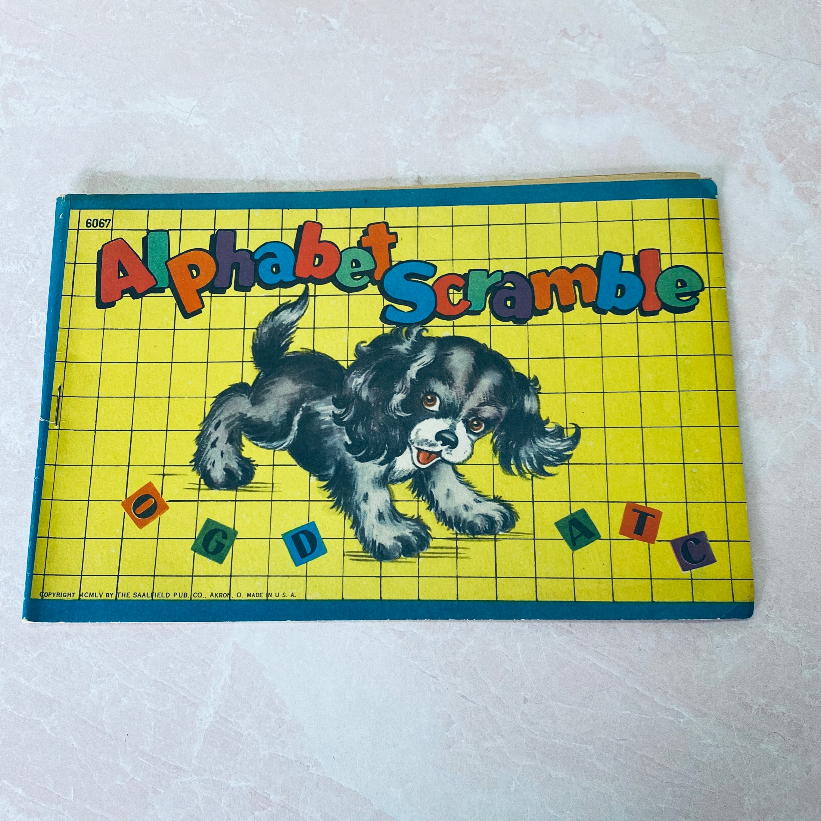 Vintage 1955 Kiddie Alphabet Scramble Coloring Book