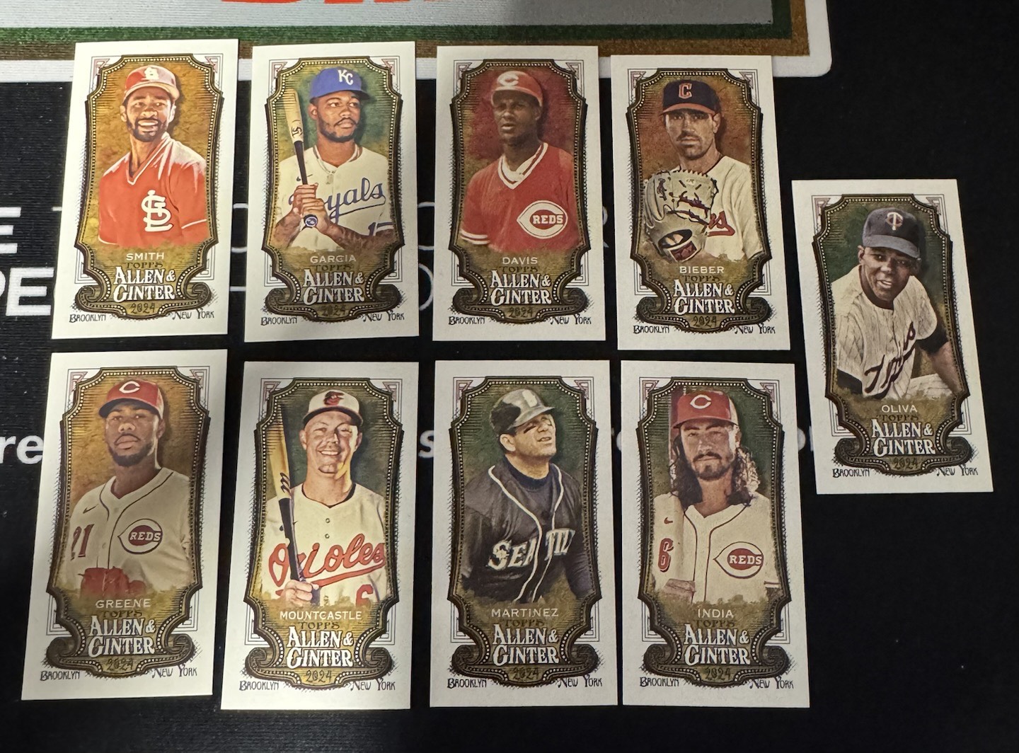 2024 9 Mini Card Lot Allen & Ginter Ozzie Smith, Markel Garcia, Eric ...