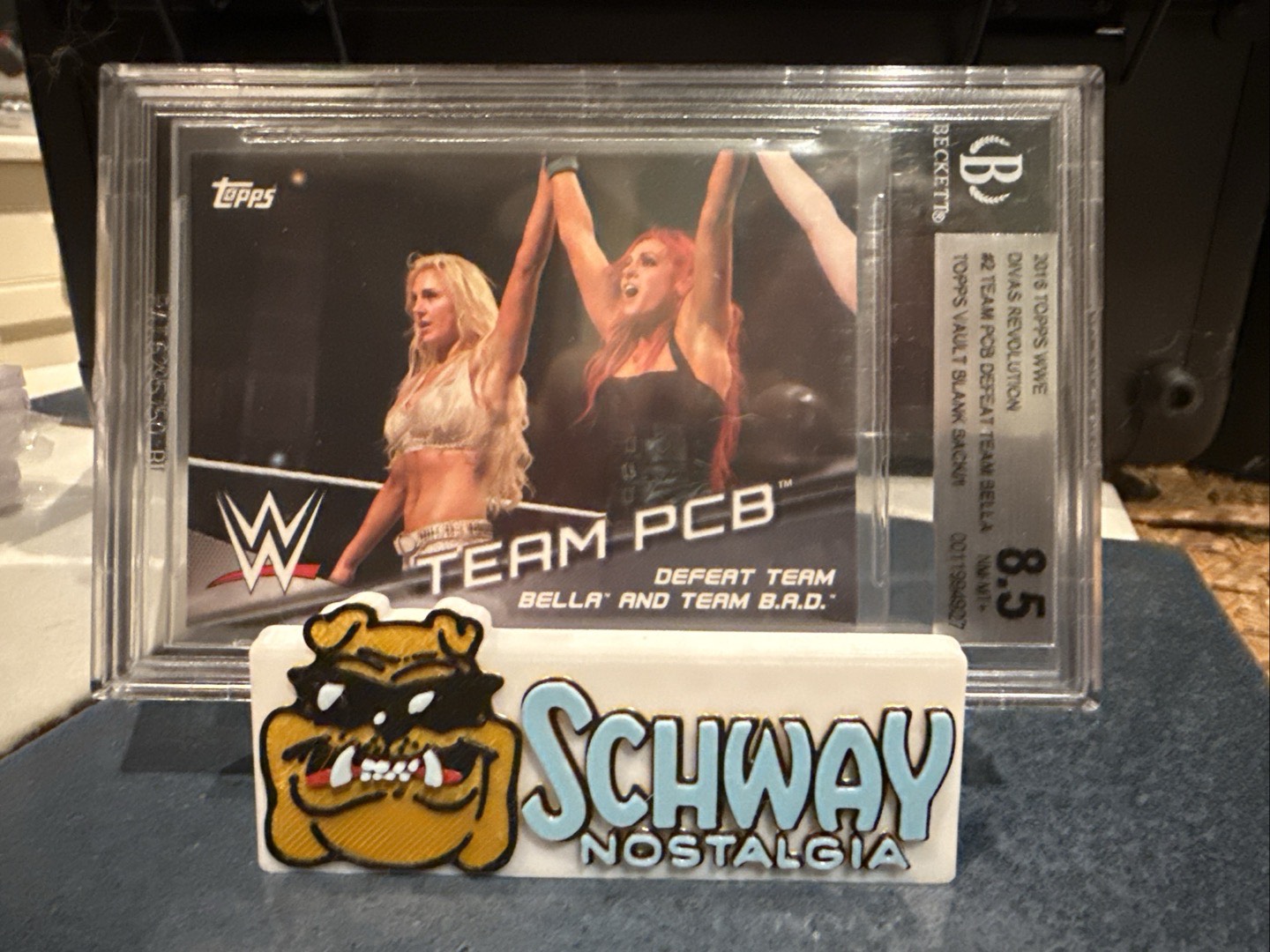 BECKY LYNCH X CHARLOTTE FLAIR TEAM PCB 1/1 2016 topps wwe divas revolution
