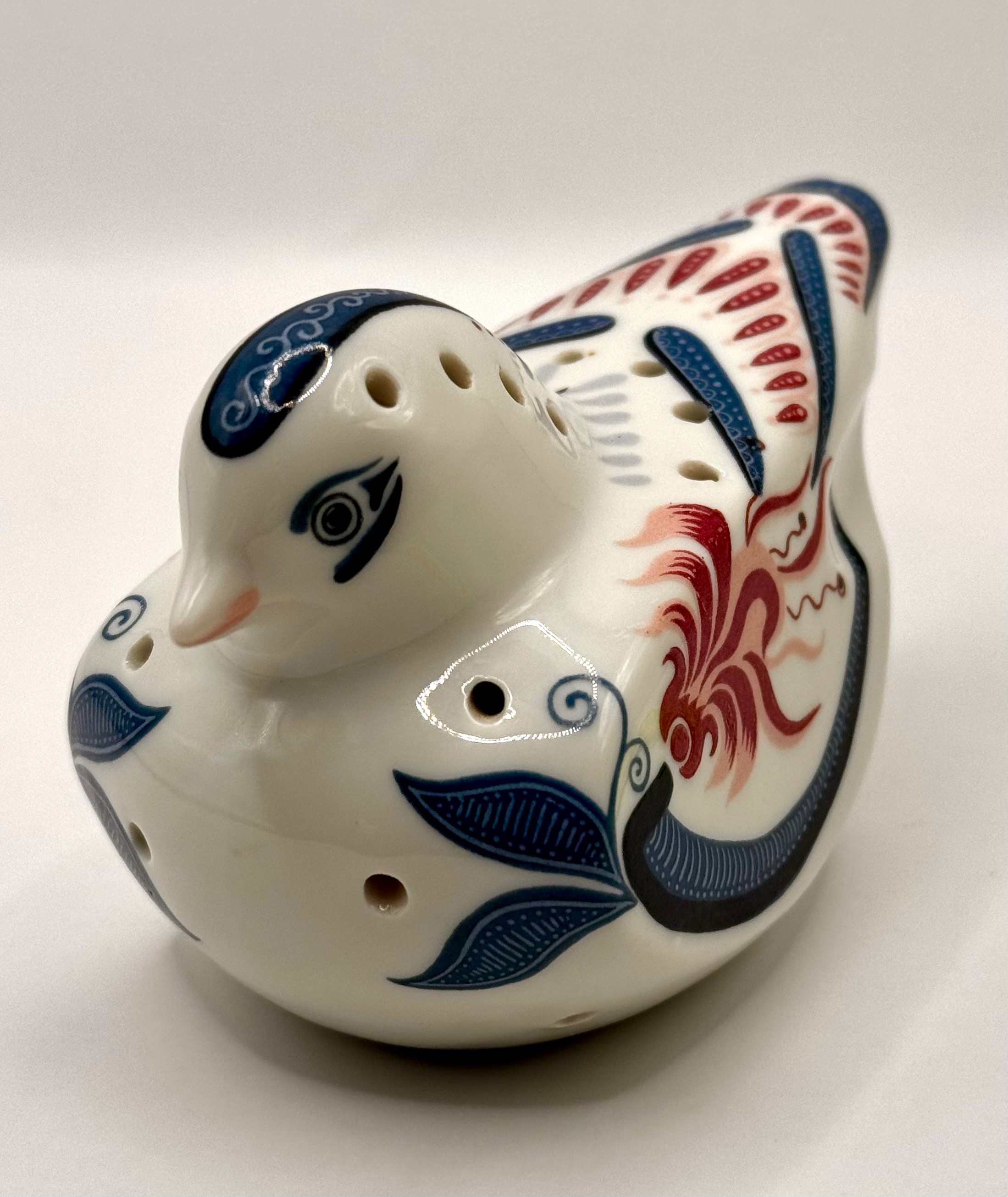 Vintage Ceramic Dove Bird Hen Sachet Shaker Figurine, Hand-Painted Folk ...