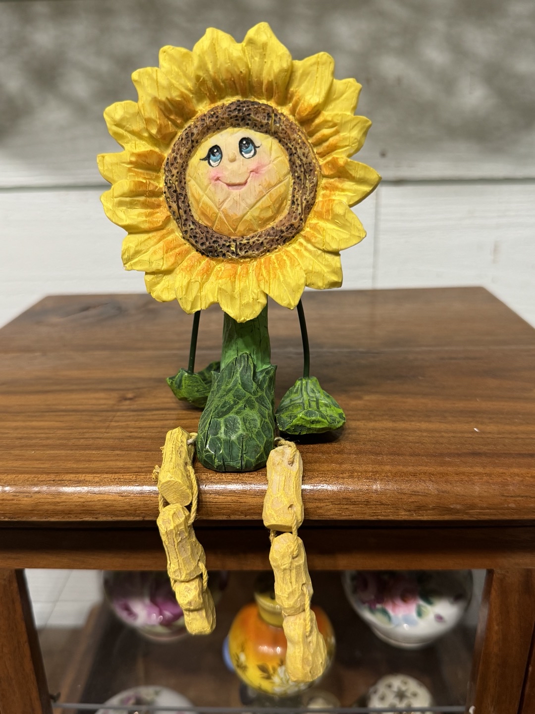 Anthropomorphic Shelf Sitter Sunflower Jointed