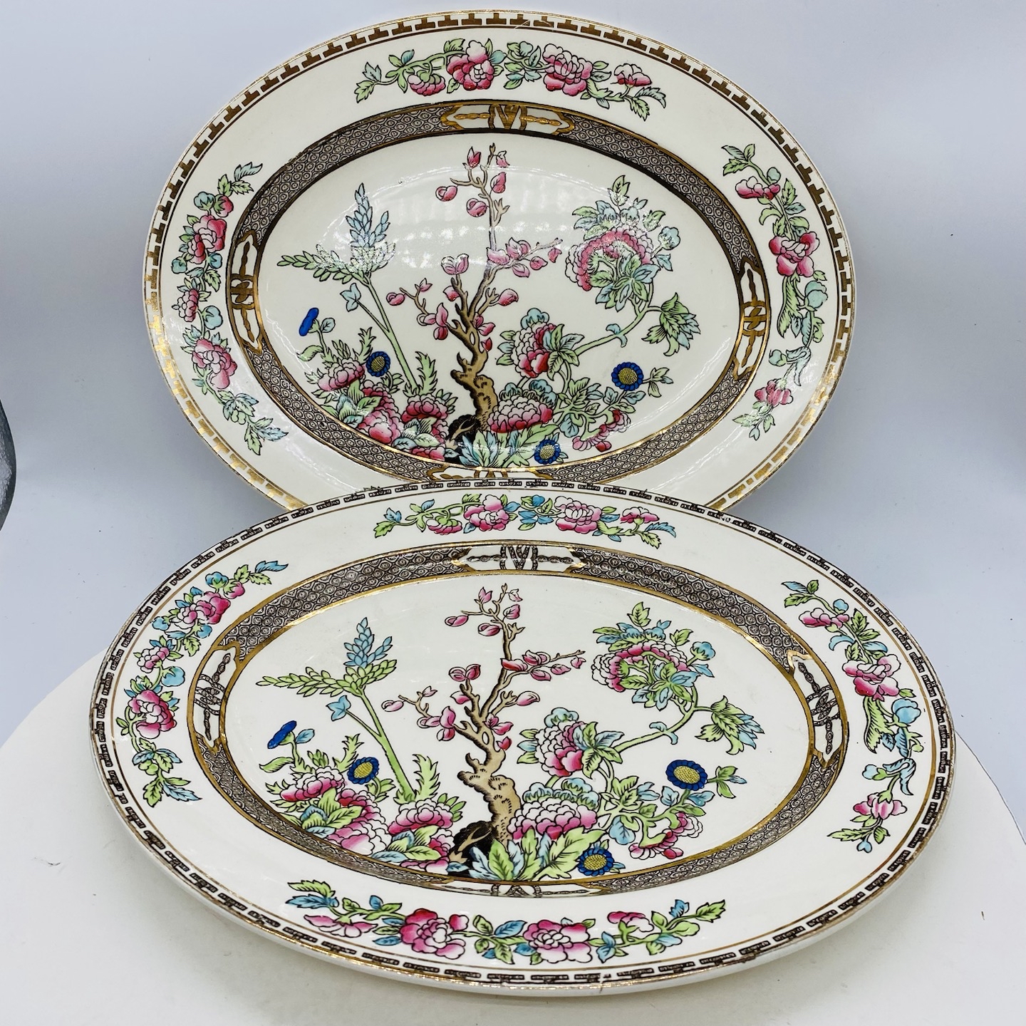 31 Pair Indian Bengal Tree Alfred Meakin Oval Platters Vintage England