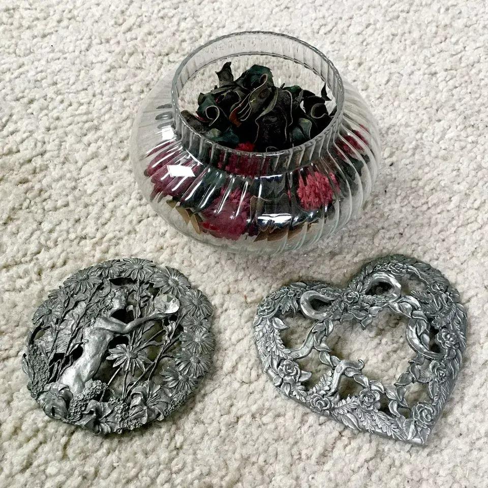 Vintage RAWCLIFFE PEWTER Potpourri Jar With Two Lids PC2990/PO2908 and ...