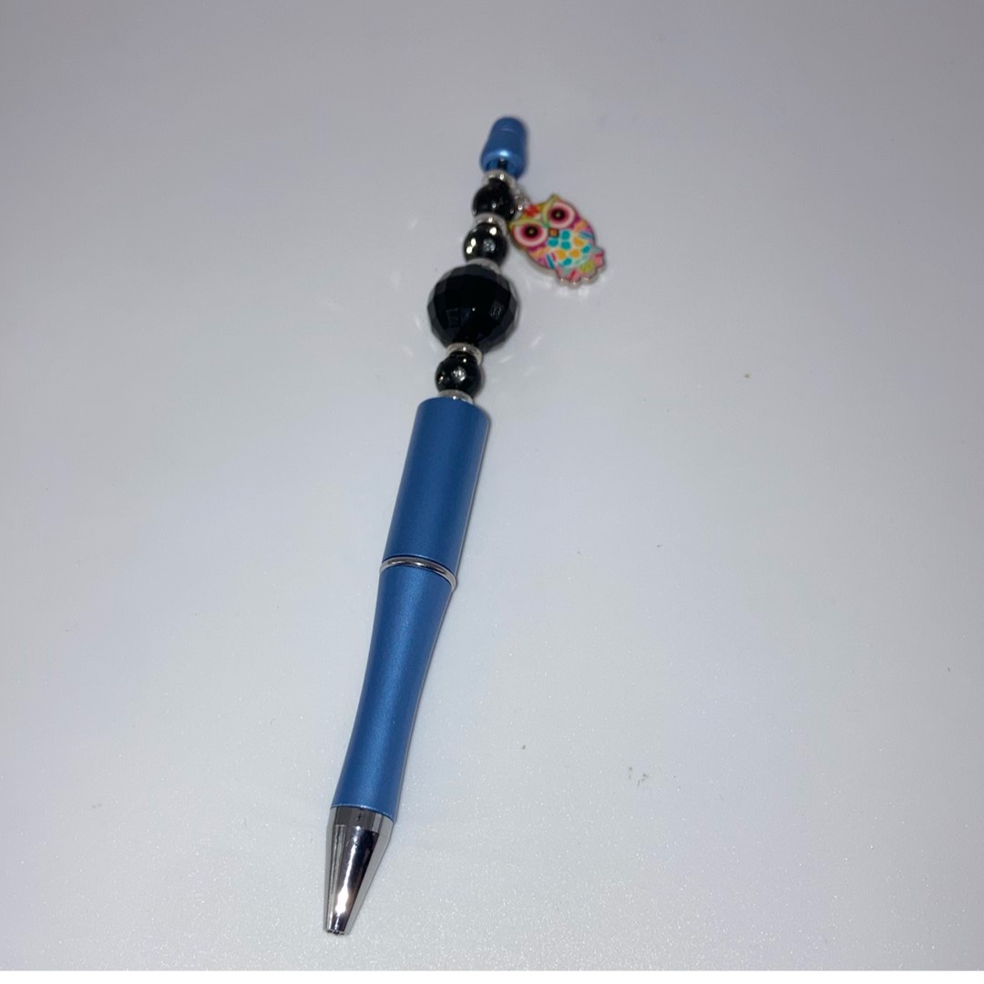 Fidget Pen Handmade By Me! Black Ink! 5 1/2” UV Reactive!