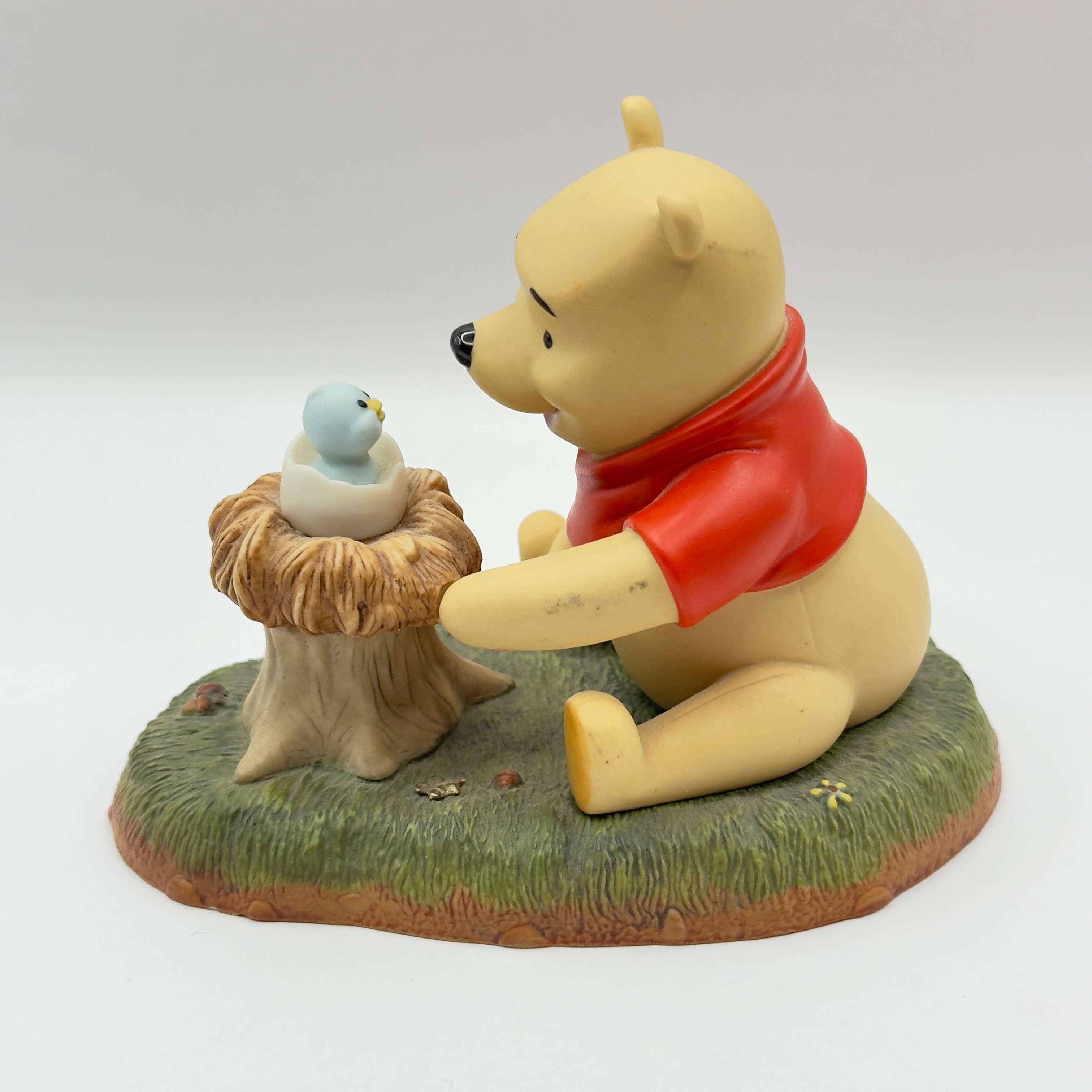 Vintage Winnie the Pooh Figurine with Baby Bluebird, “Welcome Little ...