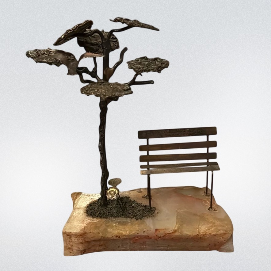 Mario Jason Mid-Century Jere Era Iron & Bronze Sculpture