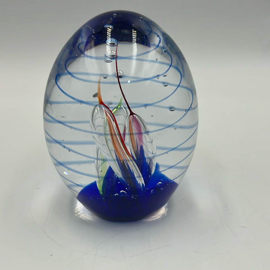 Dynasty Gallery Art Glass Paperweight 4”
