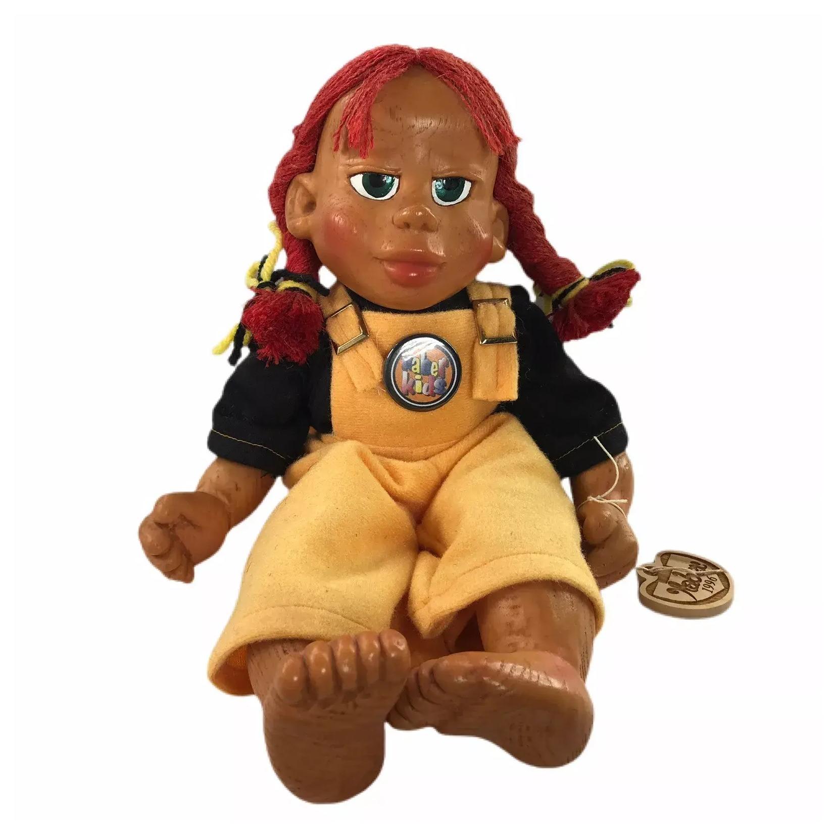Wooden Doll Naber Kids Mary Jane #48 1997 14" Signed Collectible Red ...