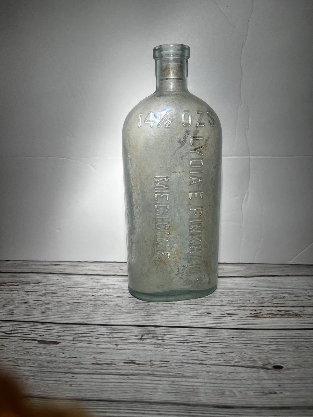 1890,Lydia E Pinkham's Vegetable Compound Bottle ~ 8.5" Tall