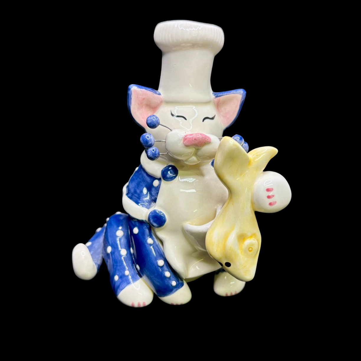 Chef Cat Figurine Amy Lacombe Annaco Creations 5”