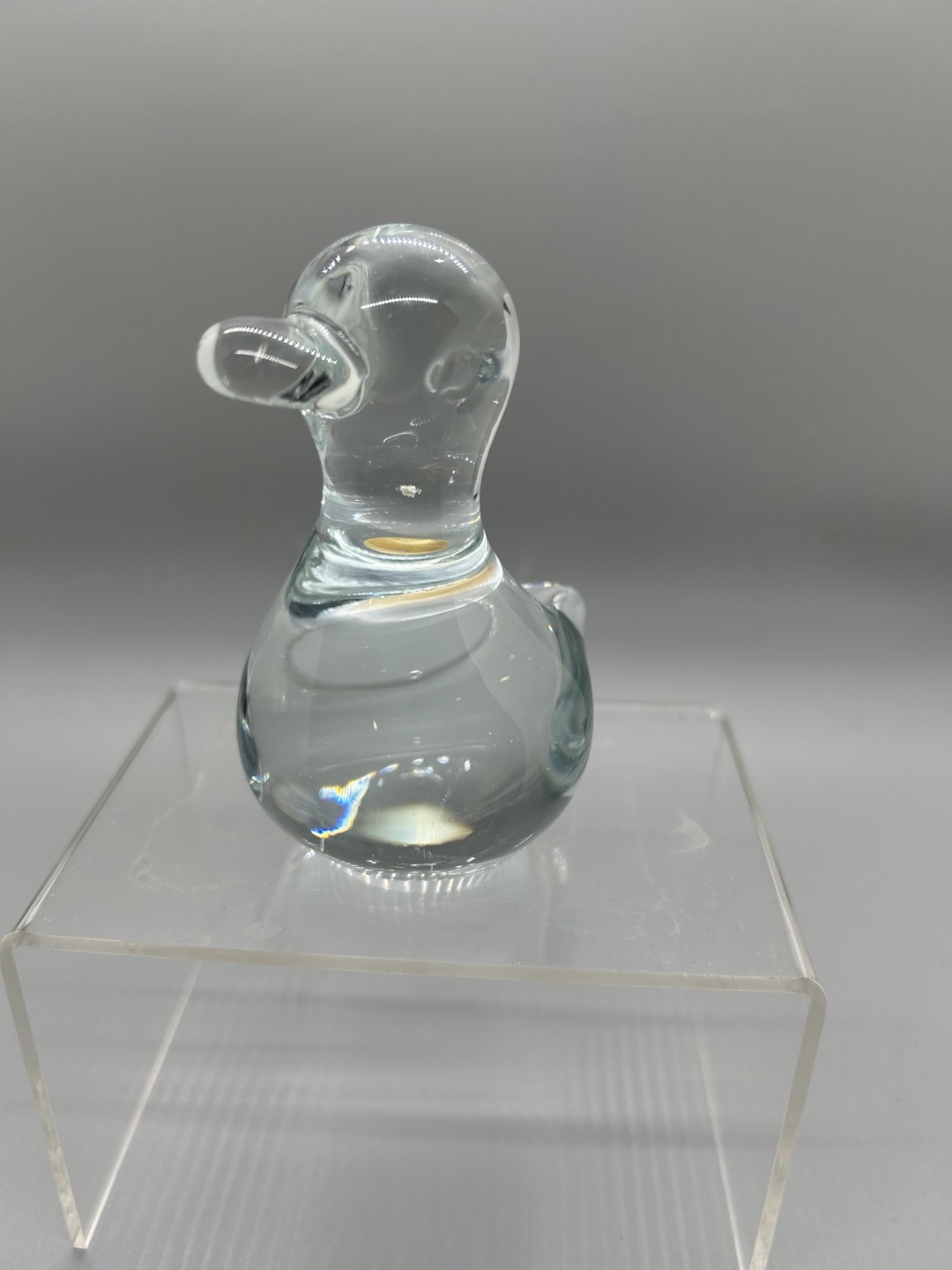 5 13 Clear Glass Duck Taiwan 4”