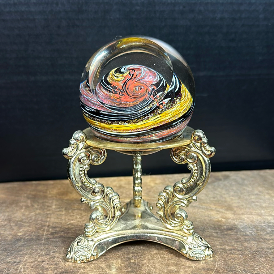 Glass Eye Studio Celestial Series Jupiter Glass Paperweight With stand ...