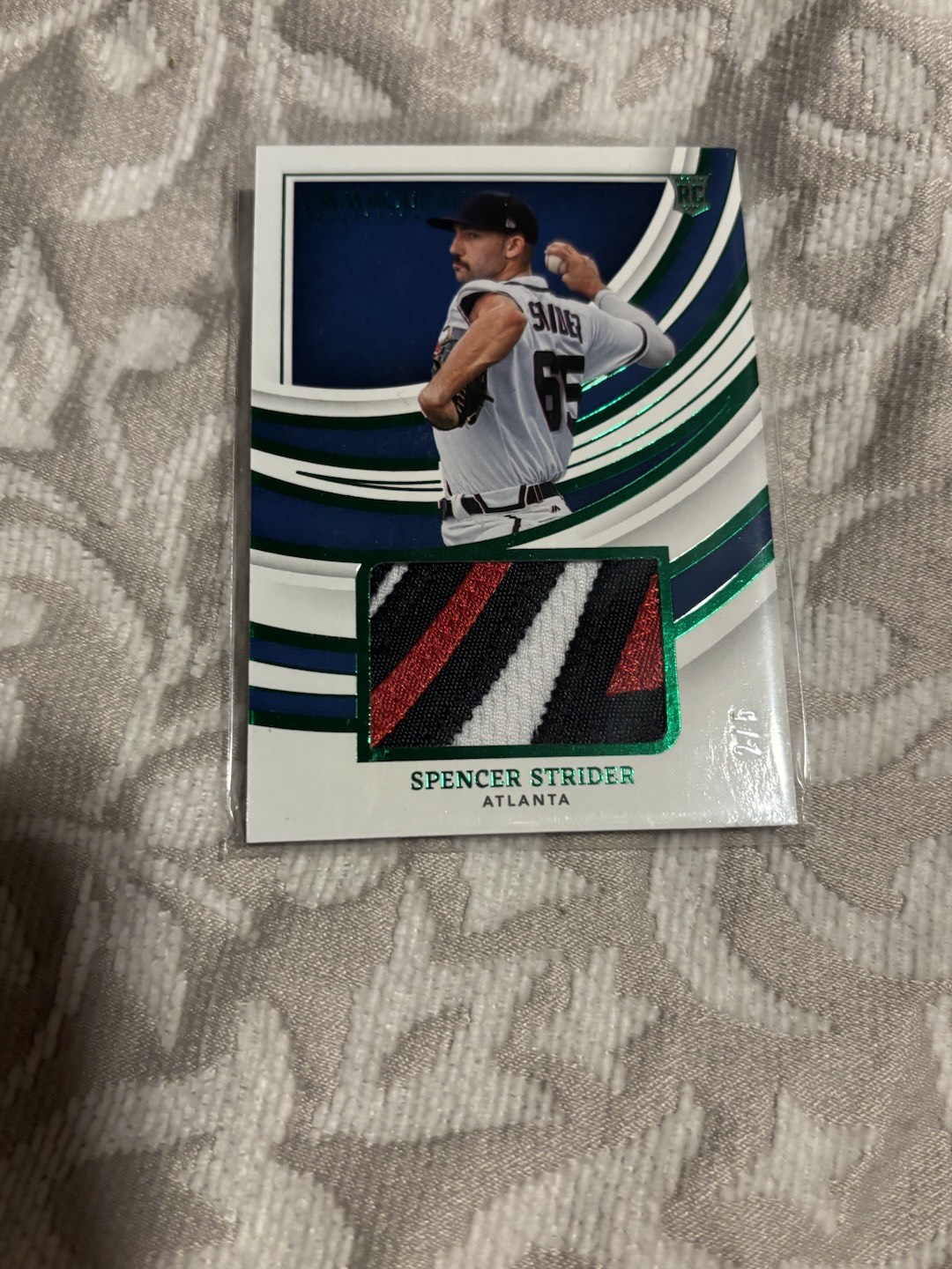 2022 Immaculate Spencer Strider Remarkable Rookie Jerseys patch RC /5