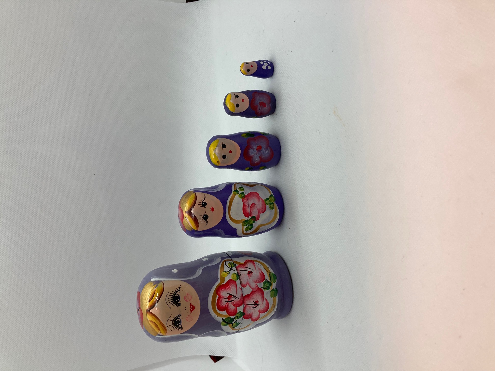 Russian Matryoshka Doll with Five Layers of Hand-painted Wooden ...