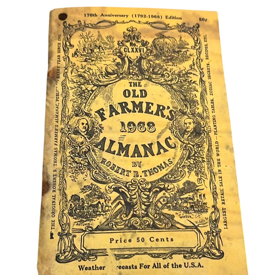 1968 The Old Farmers Almanac By Robert B. Thomas