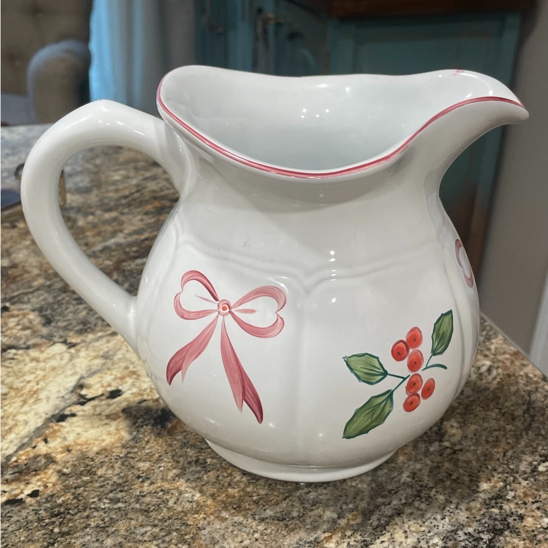 Herend Village Pottery Bow Water Pitcher