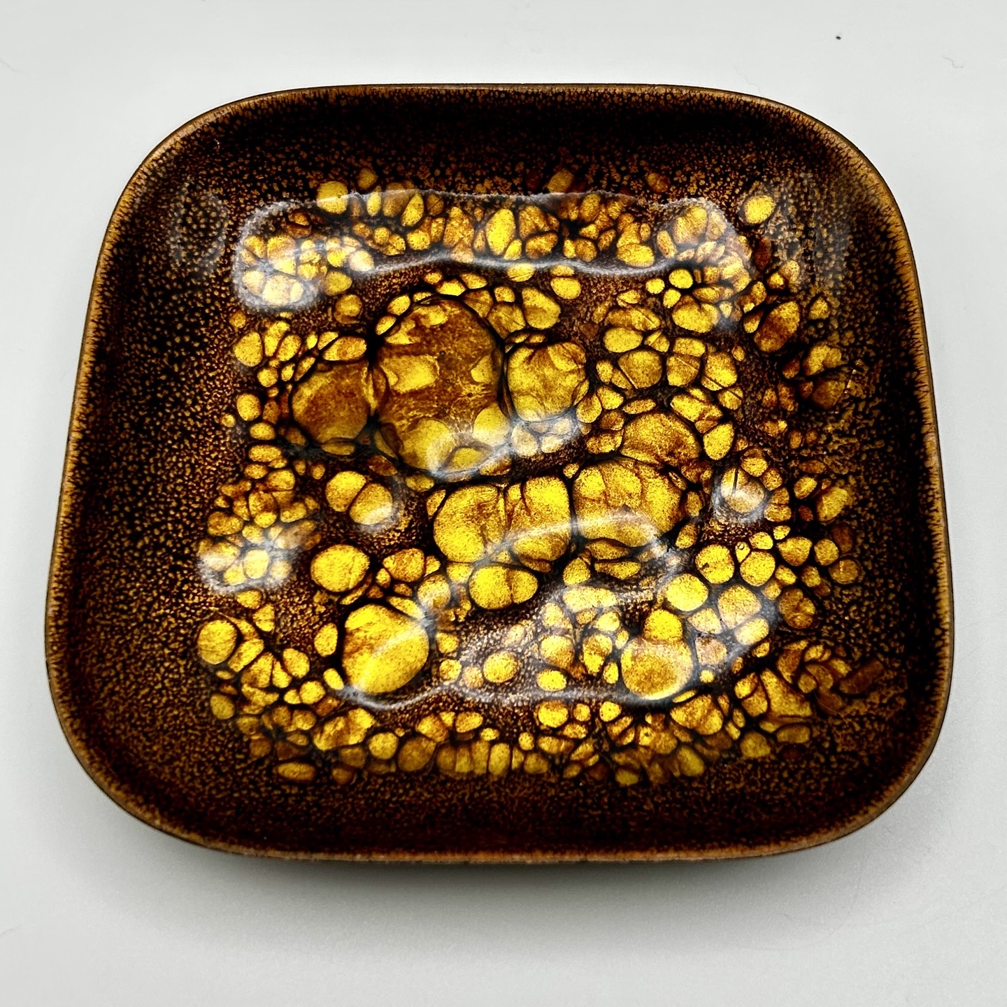 Enamel on copper dish - Bovano Of Cheshire
