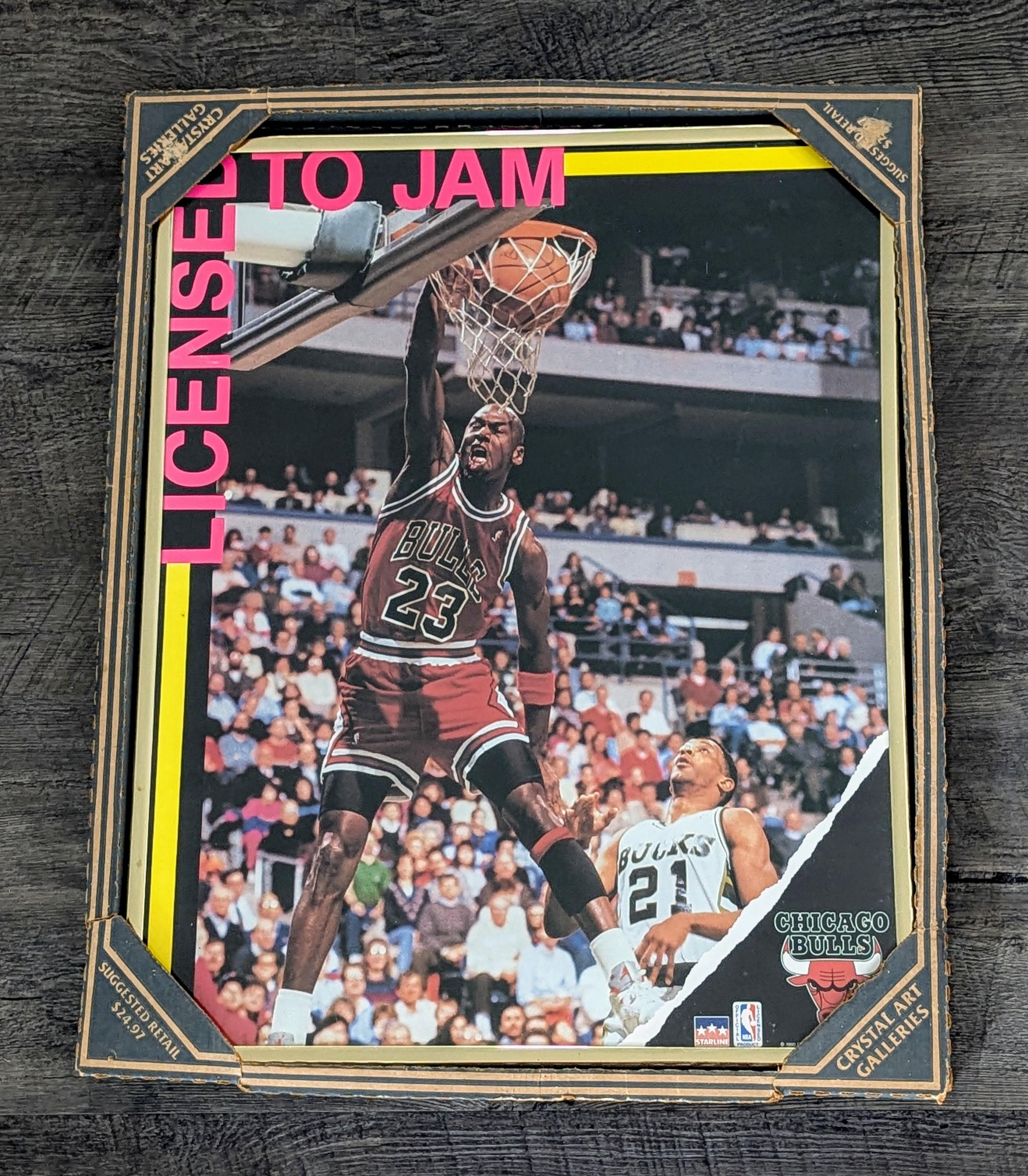 Vintage 1990 Michael Jordan 16x20 Starline Inc Framed Poster Chicago ...