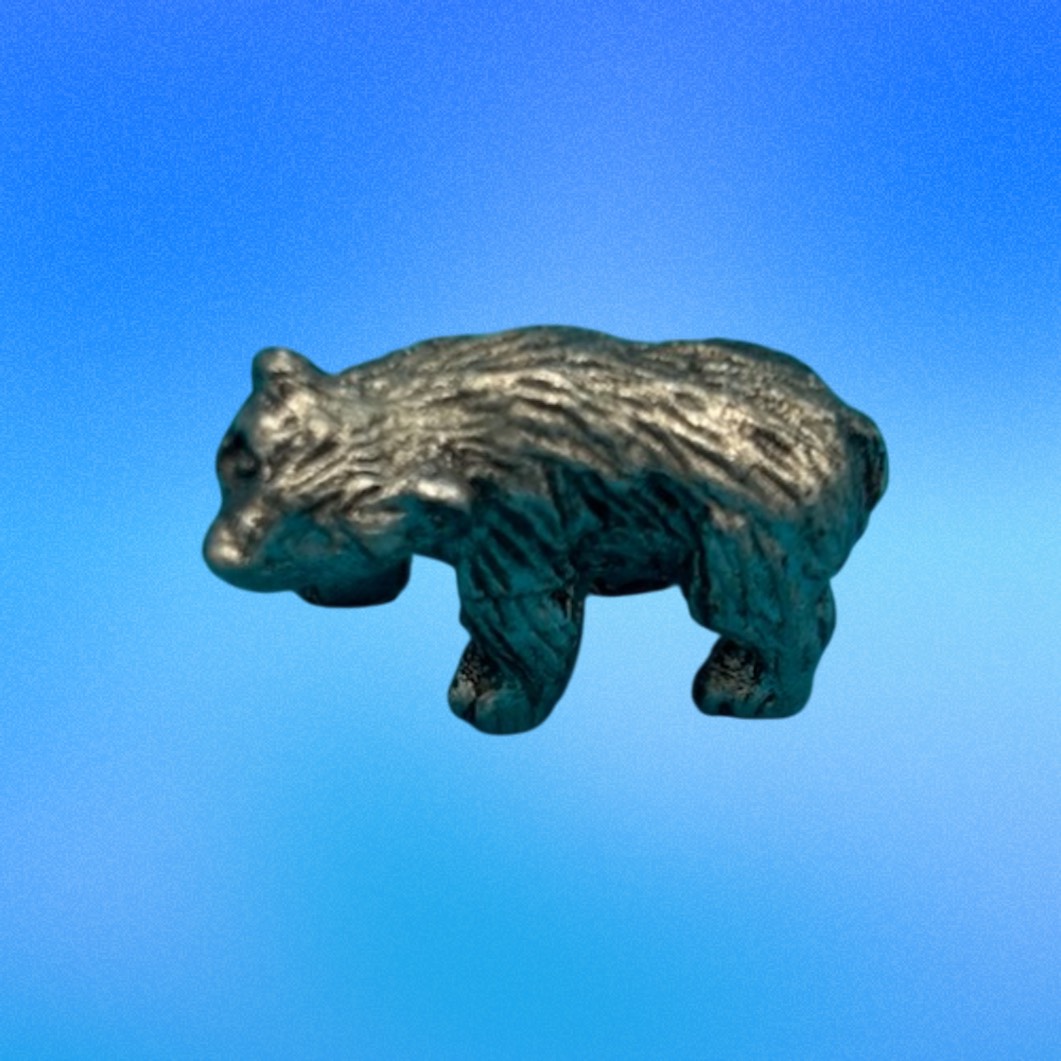 Miniature Pewter Bear Figurine – Wildlife Collectible