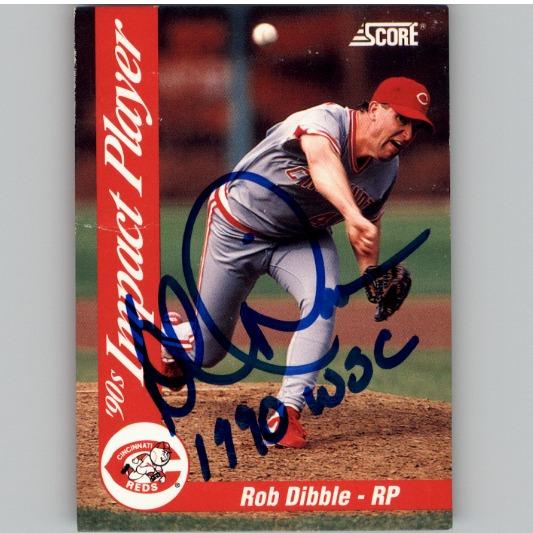 Rob Dibble Signed Cincinnati Reds 1992 Score Impact Player Baseball ...