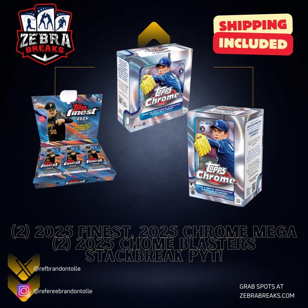 ZB 25501: 2025 Topps Finest/2025 Chrome Mega & Blasters 5 Box ...