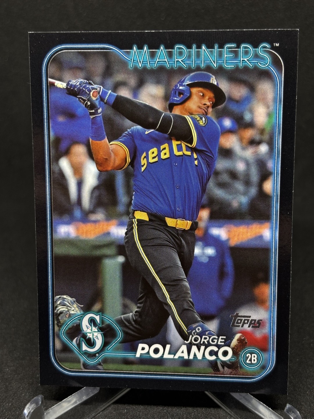 Jorge Polanco 2024 Topps Update Series Black Parallel /74 Seattle Mariners
