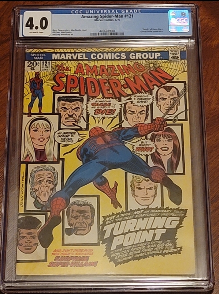 Amazing Spider-Man 121 Marvel Comics 1973 Death of Gwen Stacy CGC 4.0 ...