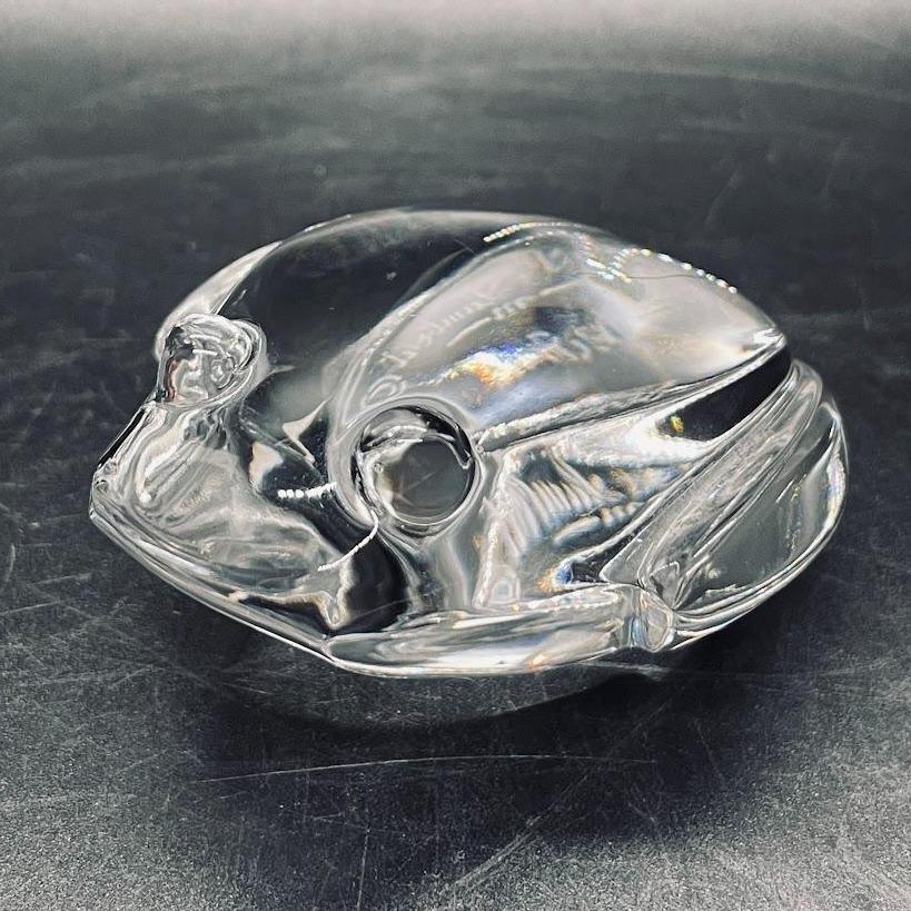 Crystal Frog Paperweight Mini Figurine Clear Glass Val St. Lambert De ...