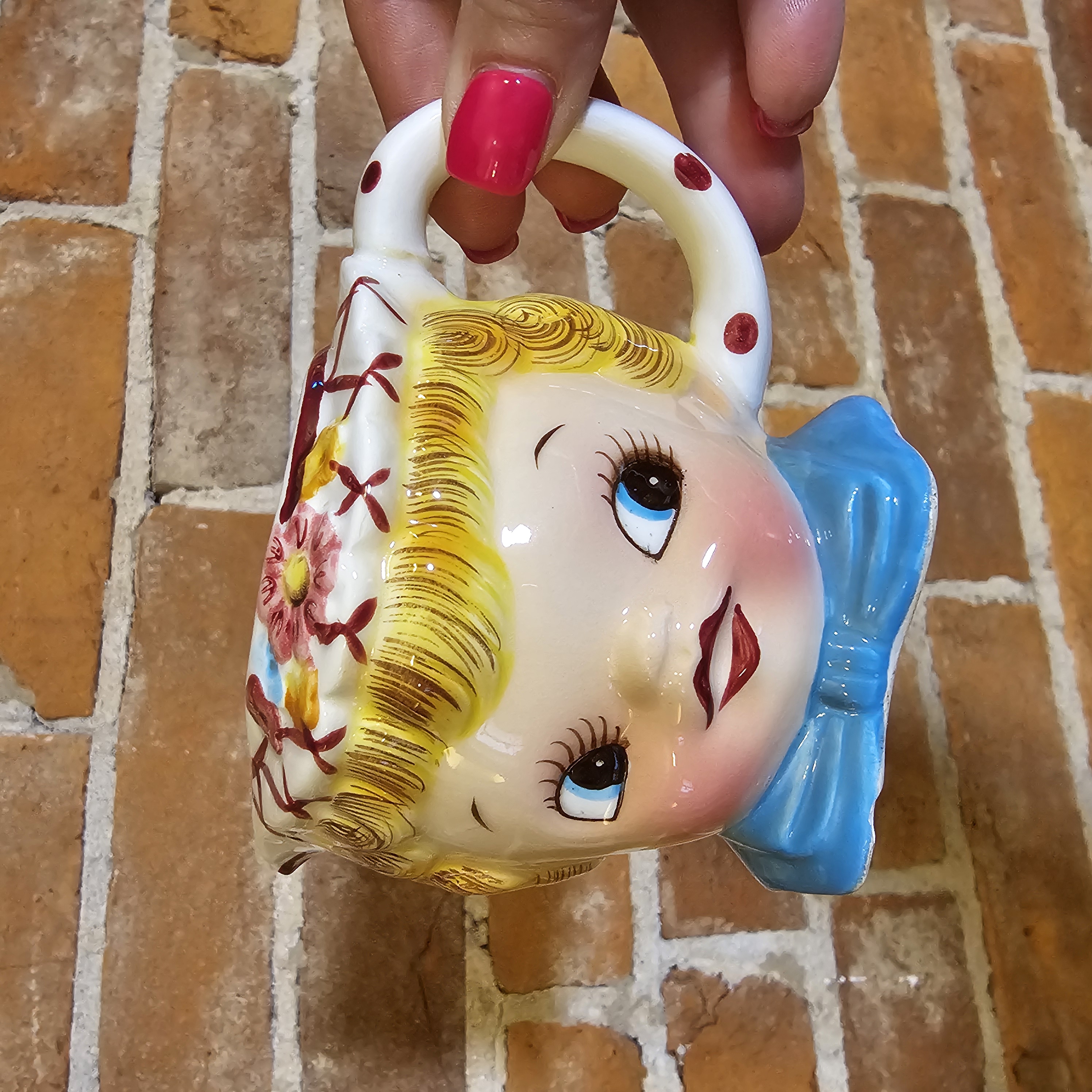 Lefton Kitschy Little Miss Dainty Creamer
