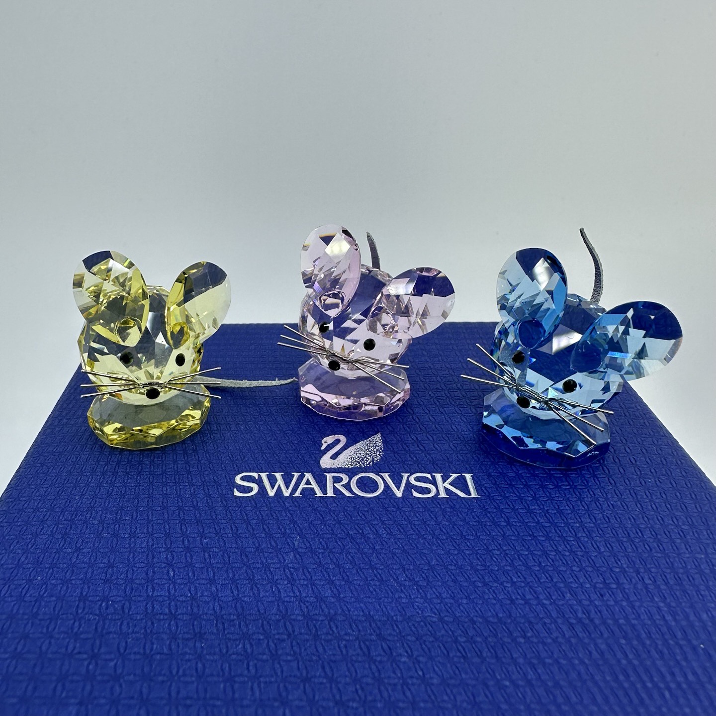 Swarovski Mouse Set/3 Limited Edition In Original Box