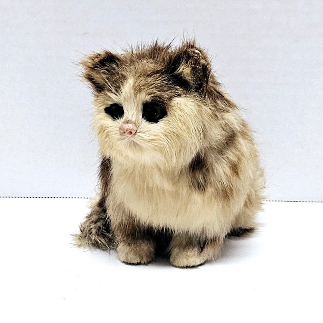 Vintage Realistic Fur Cat Kitten Figurine/Handmade/Cat Decor/Kitten/Cat ...