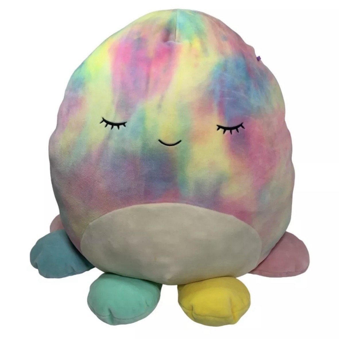 KellyToy Squishmallow Opal Octopus Tie Dye Plush 16 Inch Stuffed Animal