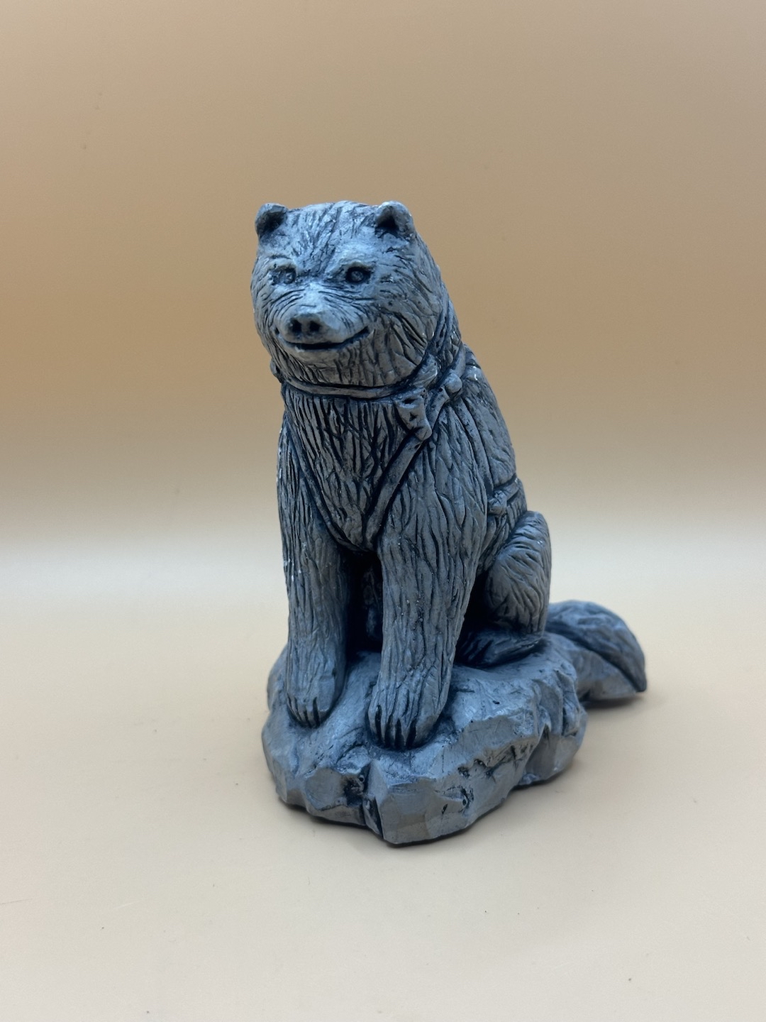 Glacial Ice Age Sculpture Alaska Sled Dog 1985 Marking Made In Alaska