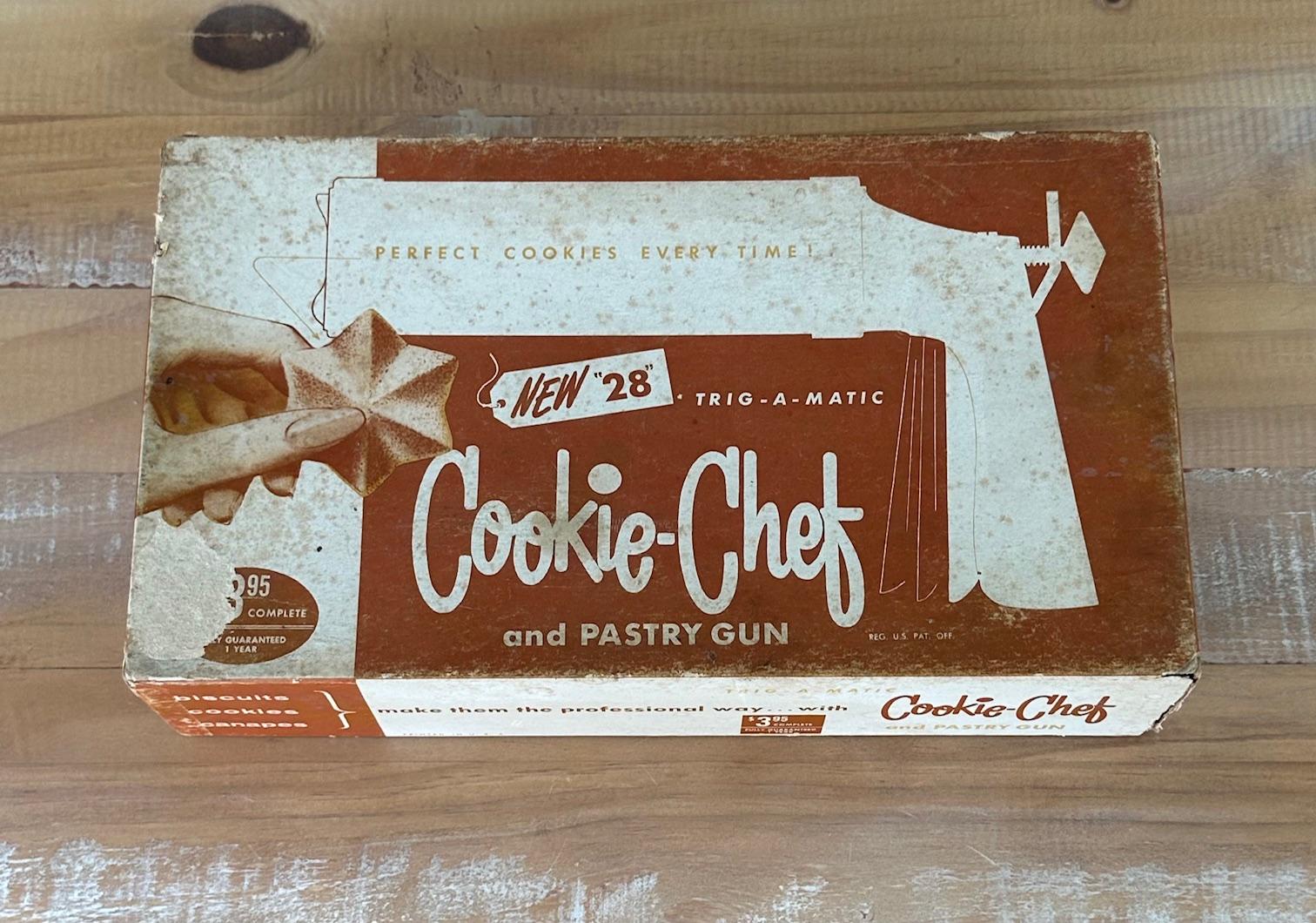 Trig-A-Matic Cookie-Chef Pastry Gun #28 All Parts in Original Box ...