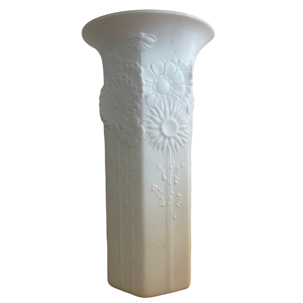 Kaiser W Germany floral white porcelain Vase