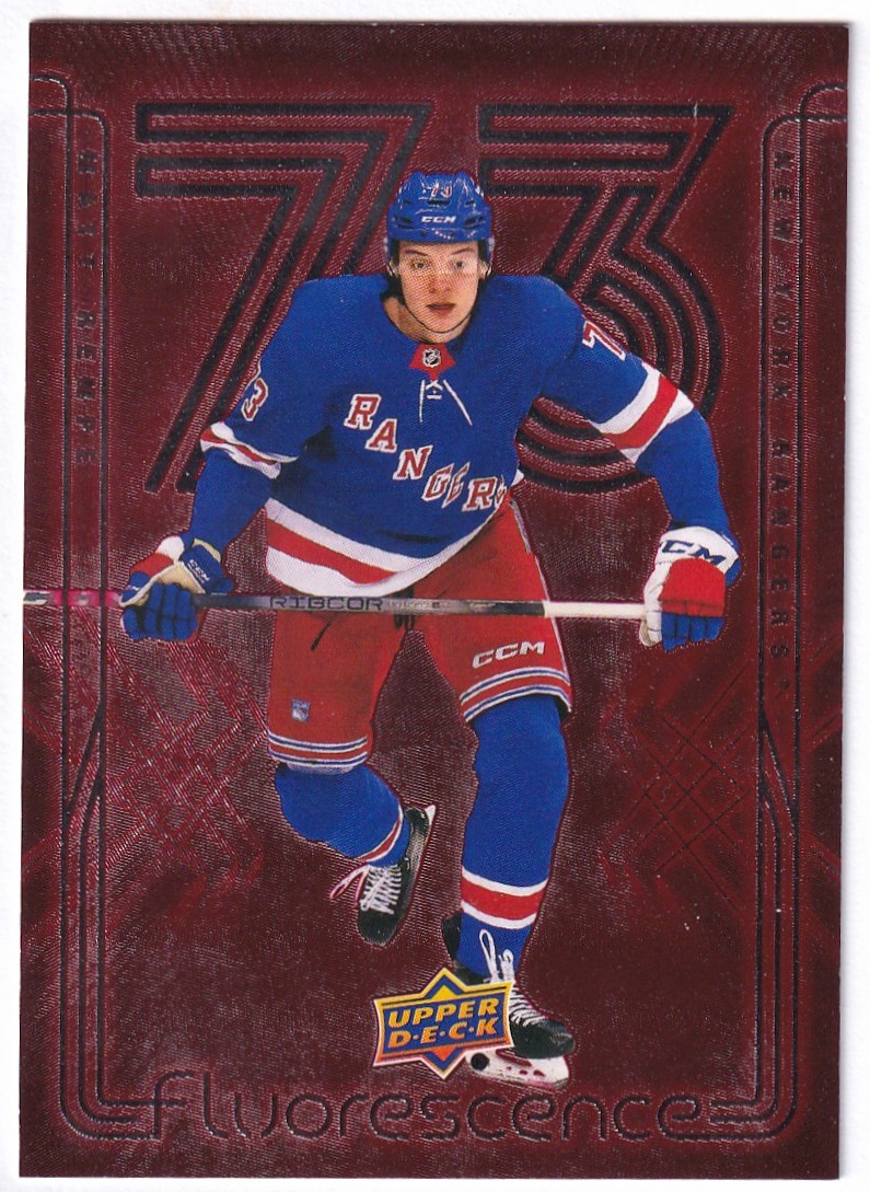 2024-25 Upper Deck Fluorescence Red #F41 Matt Rempe New York Rangers ...